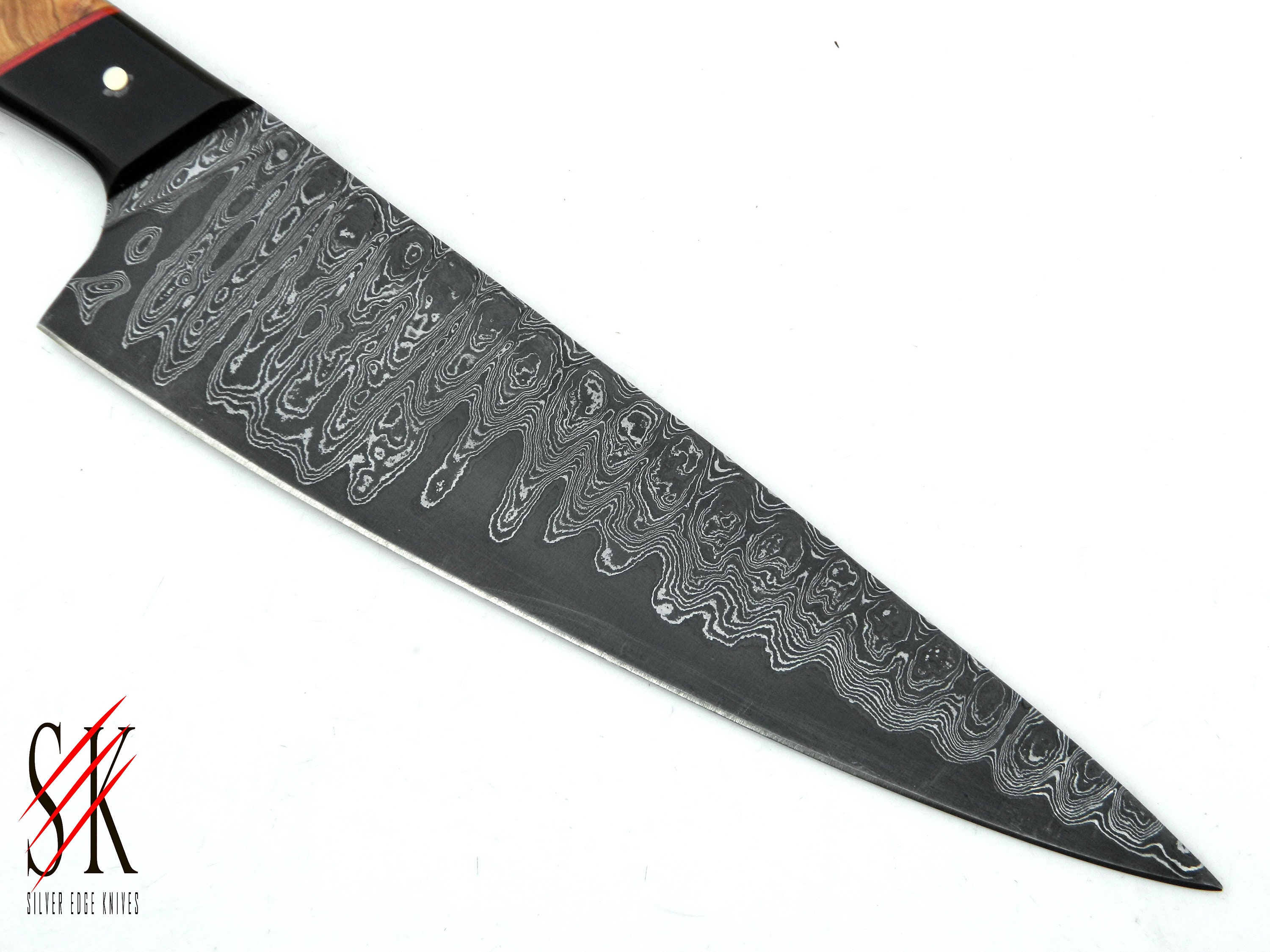 Damascus Steel Kitchen Chef Knife Custom Handmade Ladder San - Etsy