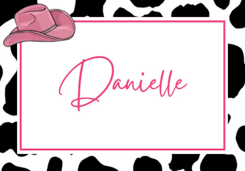 Disco Cowgirl Name Tags, Digital Download, Customizable Template ...