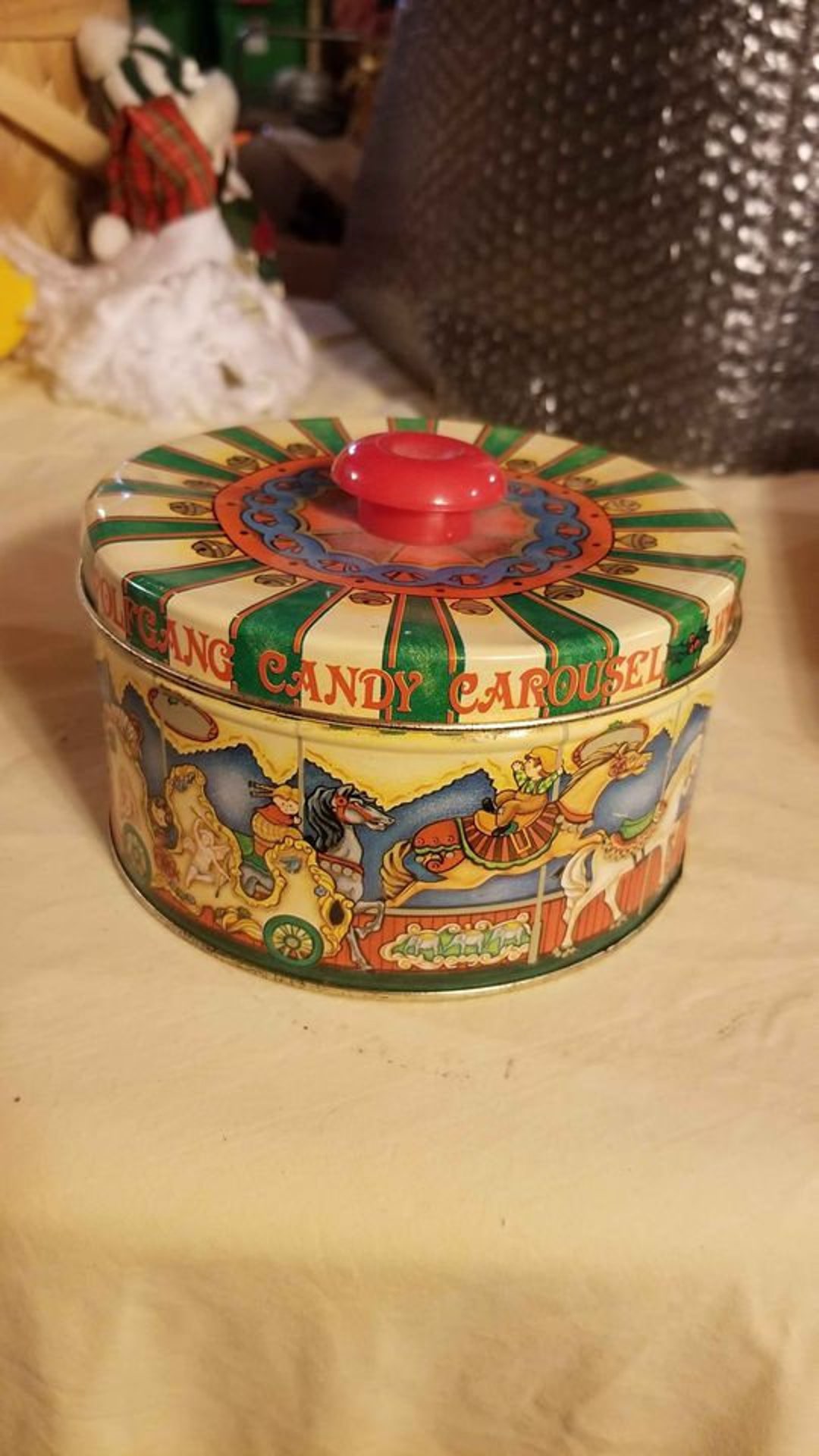 Vintage Wolfgang Candy Carousel Tin - Etsy