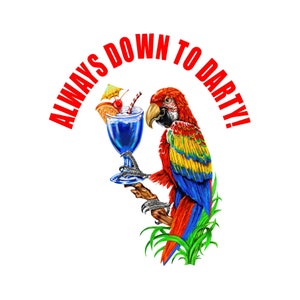 Always Down to Darty Parrot Decal, Always Ready to Party Parrot Decal ...