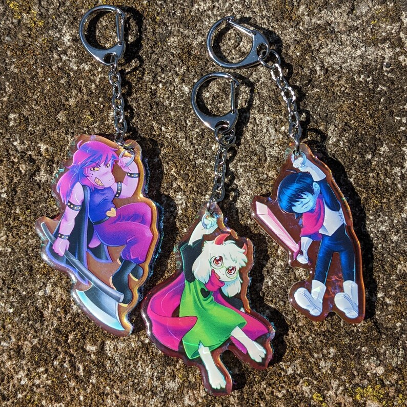 Deltarune Rainbow Hanging Keychains Expanded Cast - Etsy