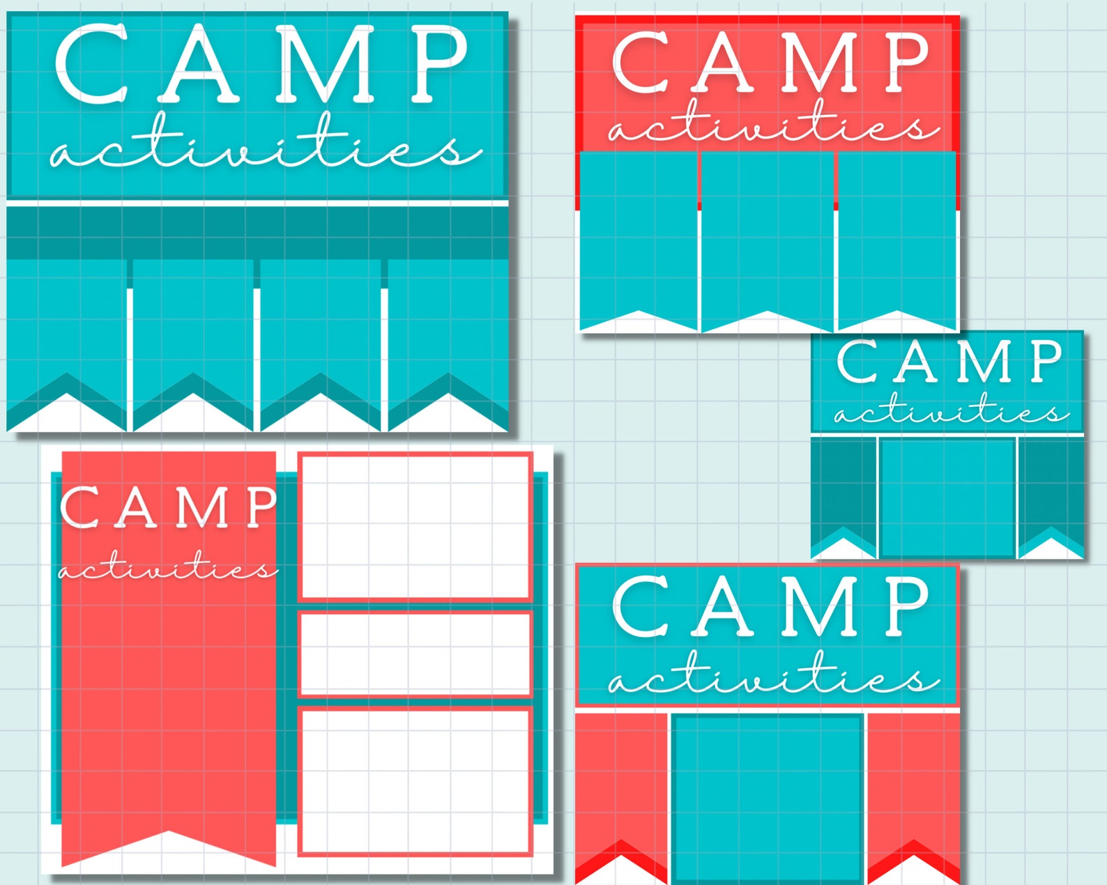 Social Media Templates Camp Activities Editable in Canva - Etsy