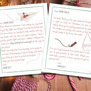 Christmas Elf Letters | Editable in CANVA | 16+ Day Parent Survival ...