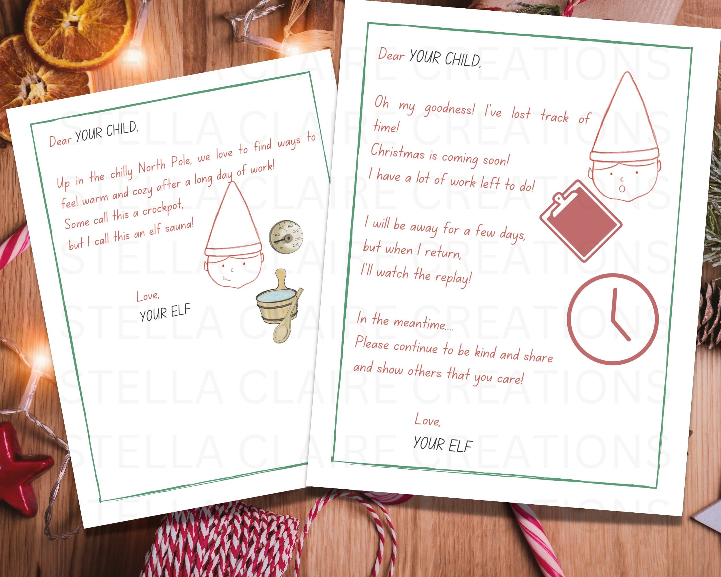 Christmas Elf Letters | Editable in CANVA | 16+ Day Parent Survival ...