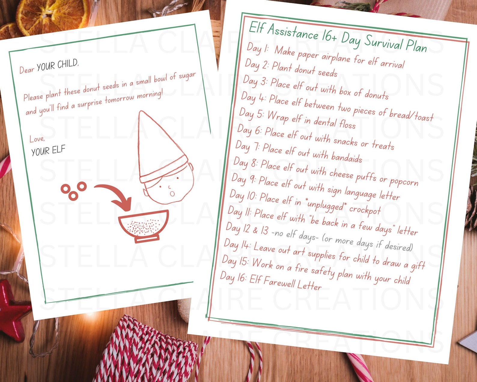 Christmas Elf Letters | Editable in CANVA | 16+ Day Parent Survival ...