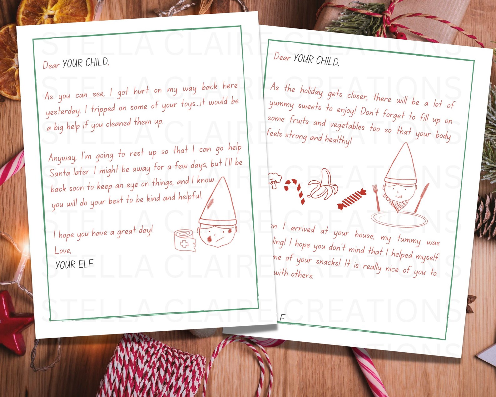 Christmas Elf Letters | Editable in CANVA | 16+ Day Parent Survival ...
