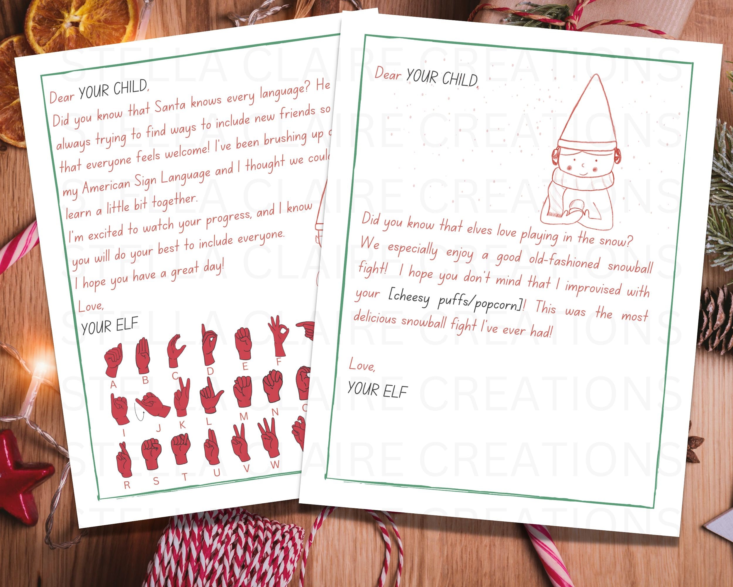 Christmas Elf Letters | Editable in CANVA | 16+ Day Parent Survival ...