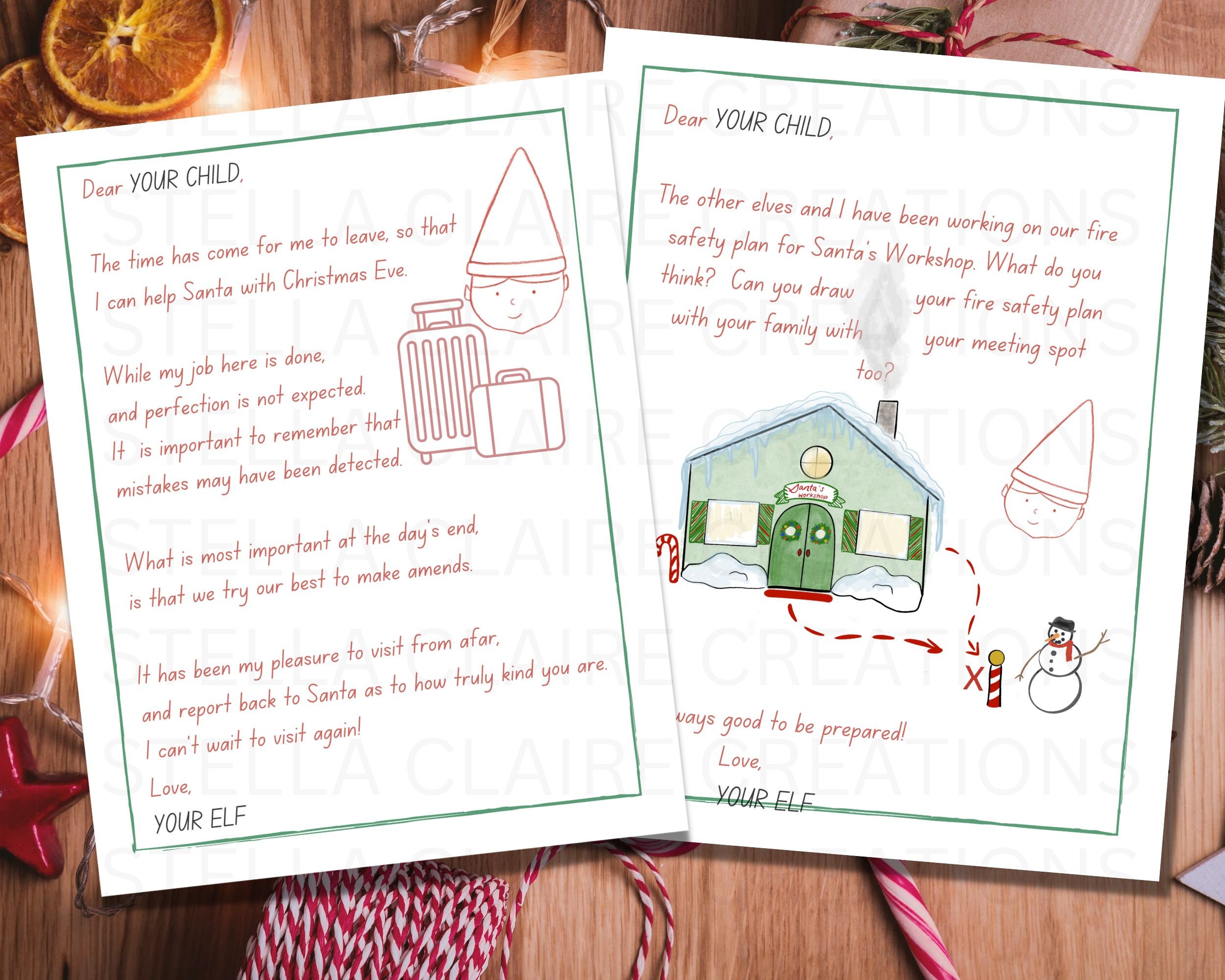 Christmas Elf Letters | Editable in CANVA | 16+ Day Parent Survival ...