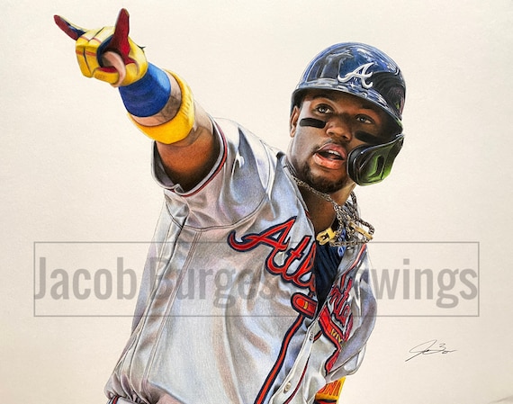 Ronald Acuña Jr Colored Pencil Drawing Limited Edition - Etsy