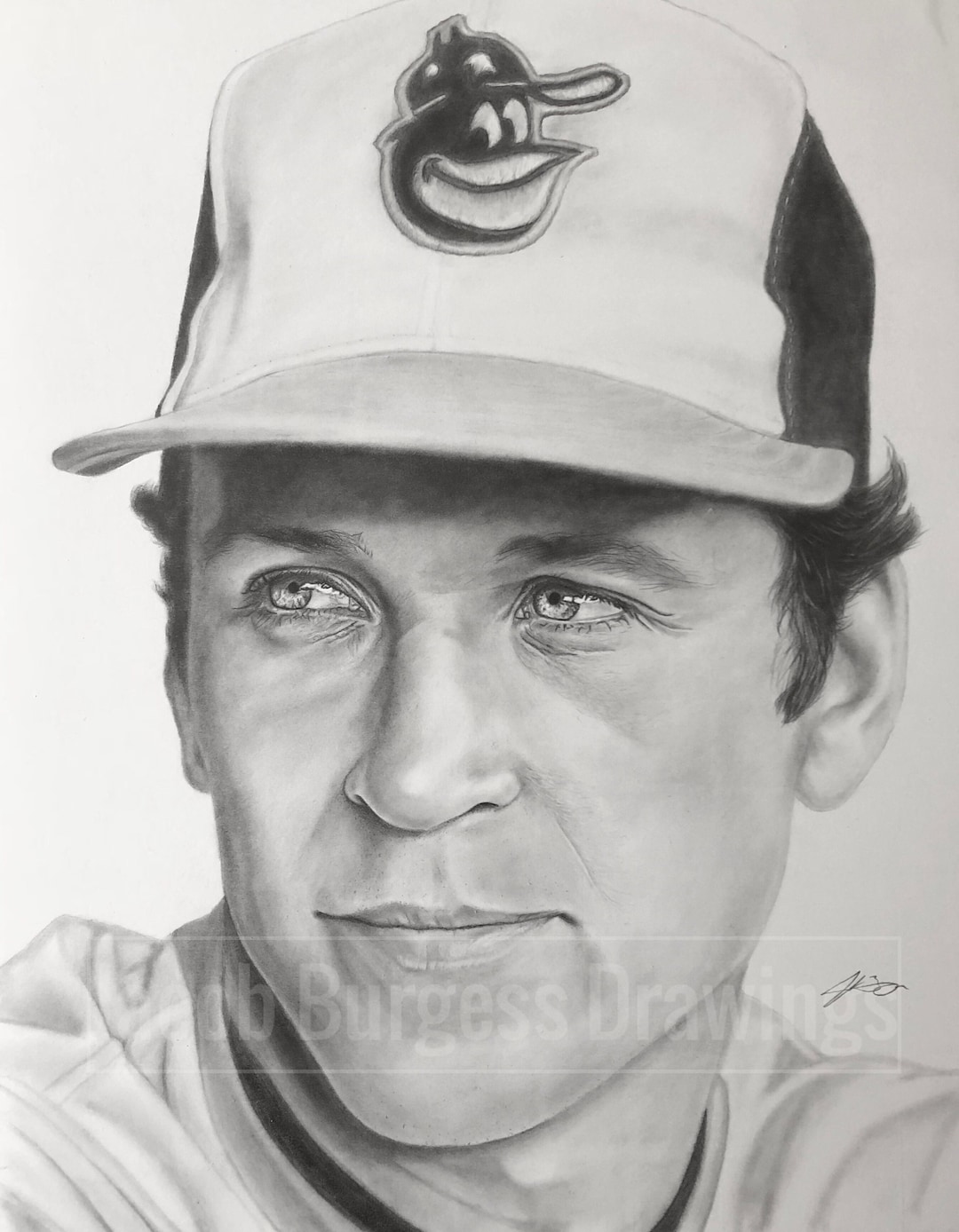 Cal Ripken Jr Pencil Drawing Print 11"x14" Numbered to 300 Baltimore ...