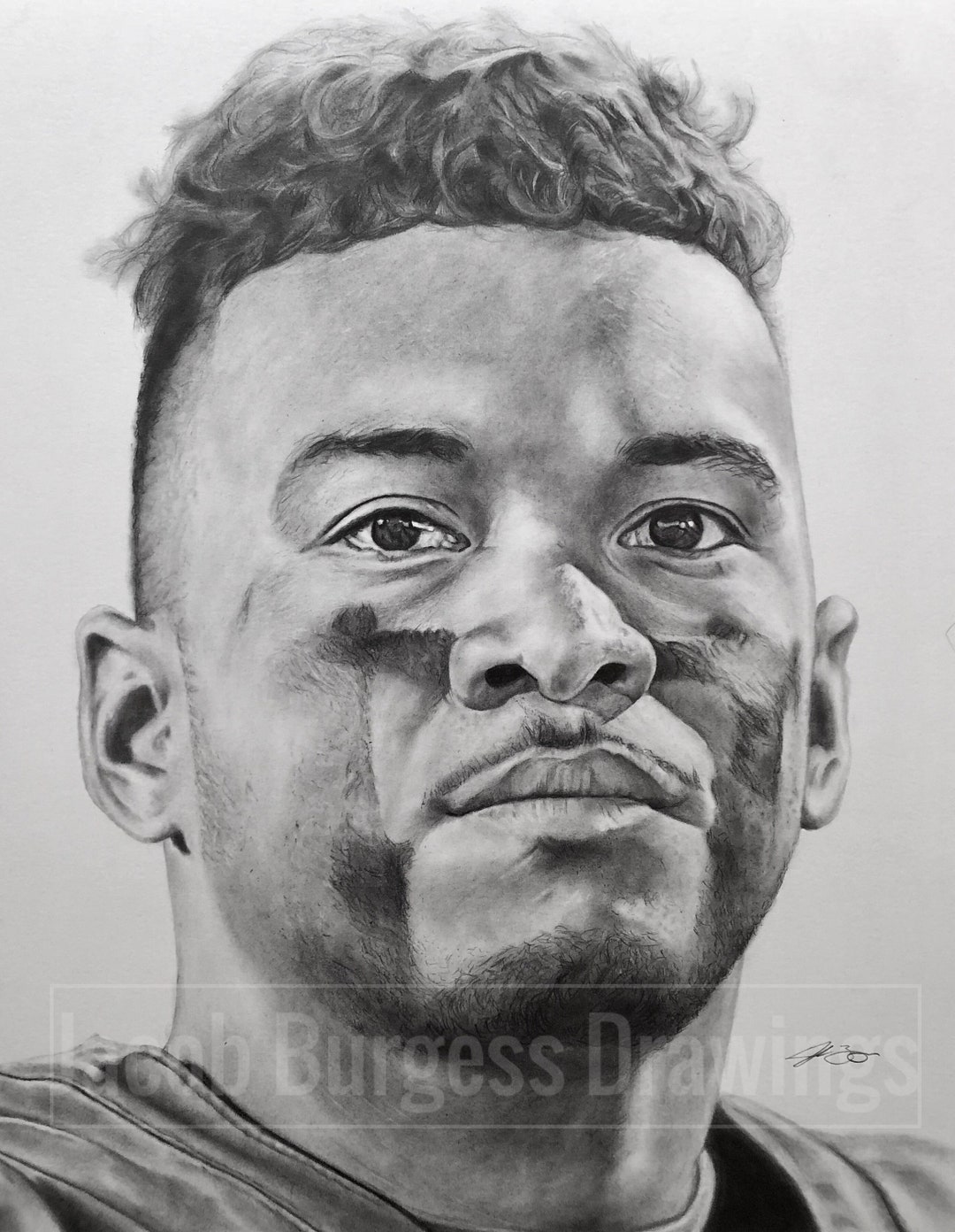 Tua Tagovailoa Pencil Drawing Print 11"x14" Numbered to 300 - Etsy