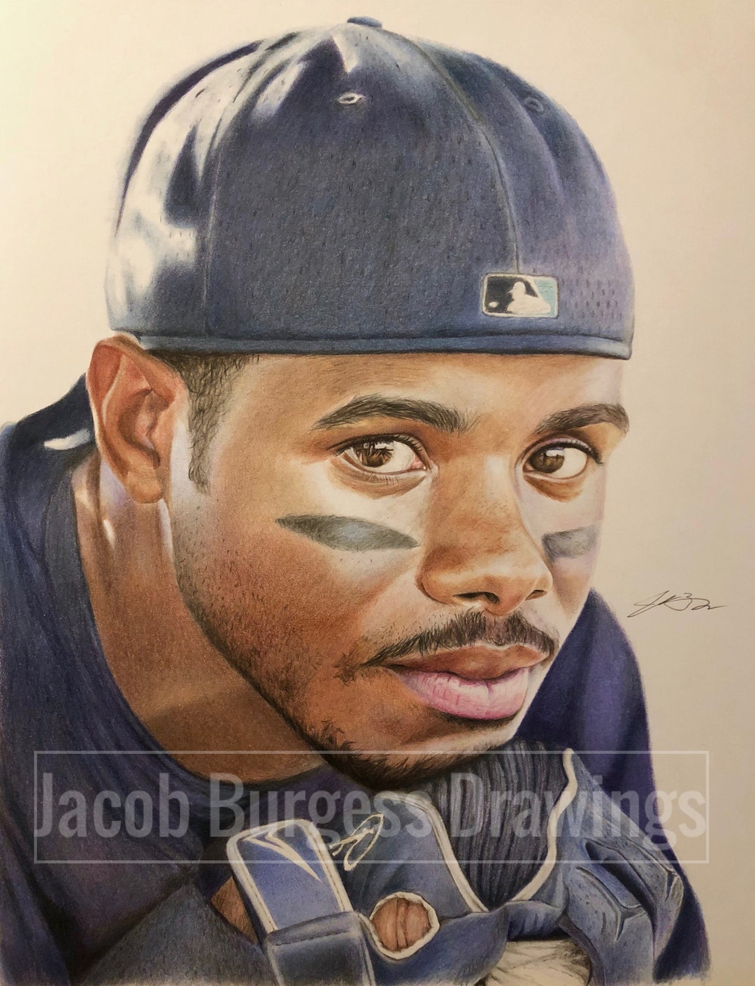 Ken Griffey Jr Colored Pencil Drawing Print #d to 300 - Etsy