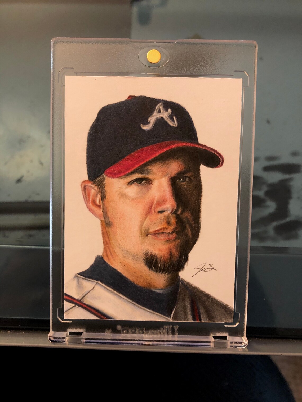 Chipper Jones Colored Pencil Card Sized Drawing 3 1/2x 2 1/2 - Etsy