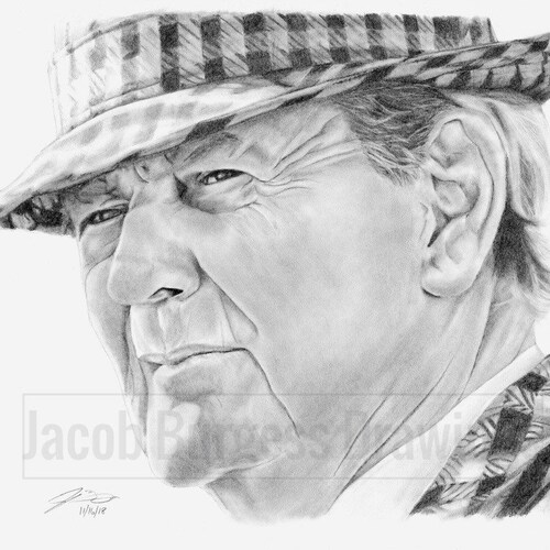 Nick Saban 11x14 Pencil Drawing Print Alabama Crimson Tide - Etsy