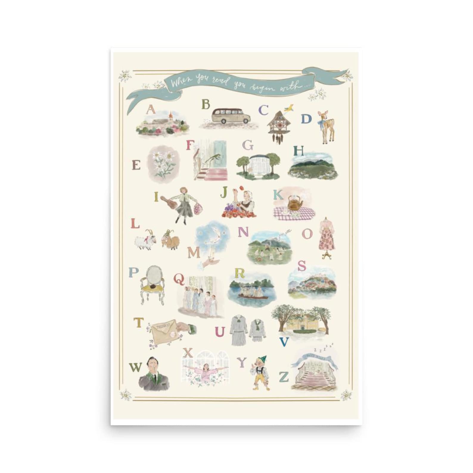 Sound of Music ABC Poster With Border - Etsy