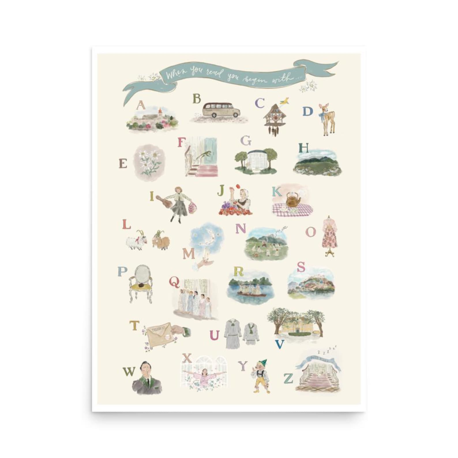 Sound of Music ABC Poster - Etsy