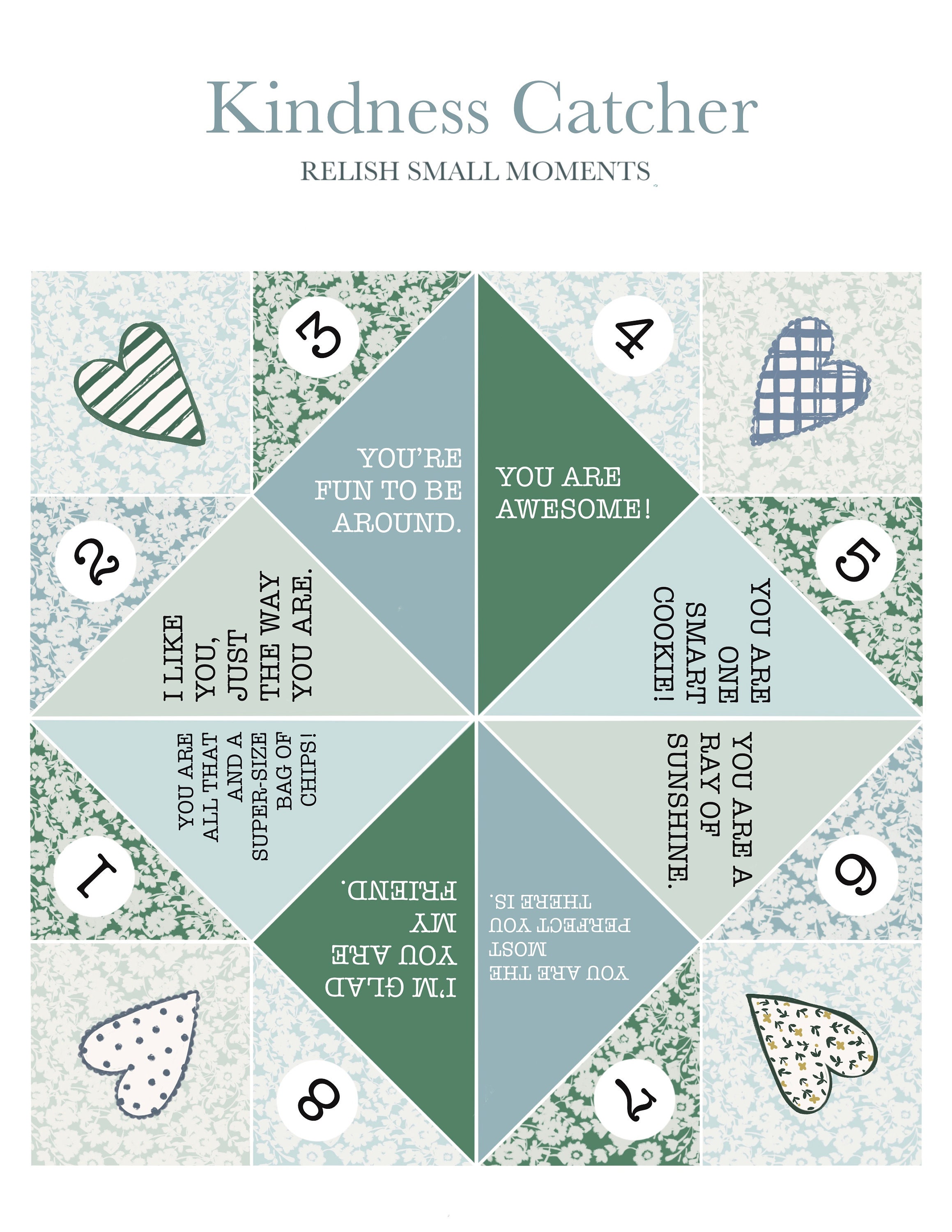 Kindness Catcher (cootie Catcher) - Etsy