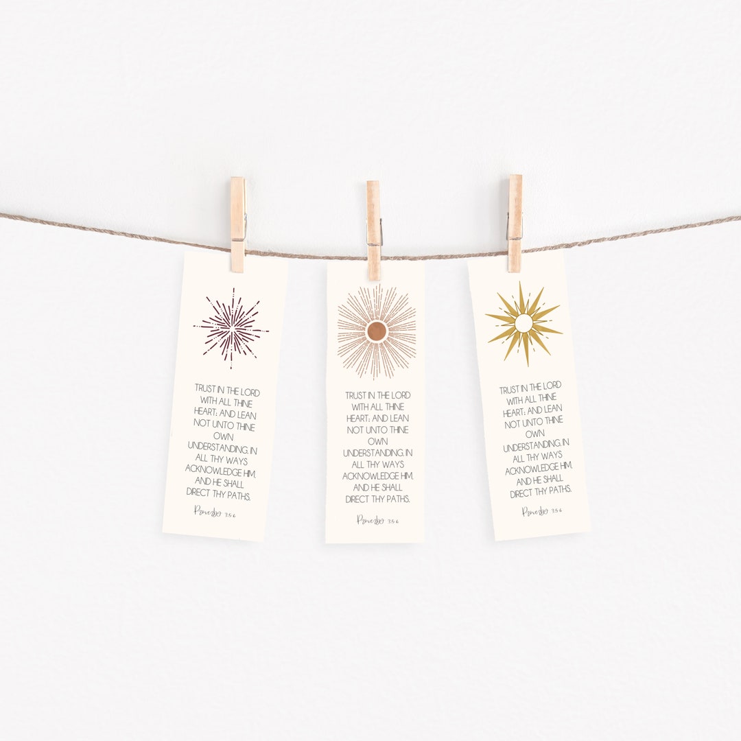 Trust in the Lord Bookmarks Set - Etsy