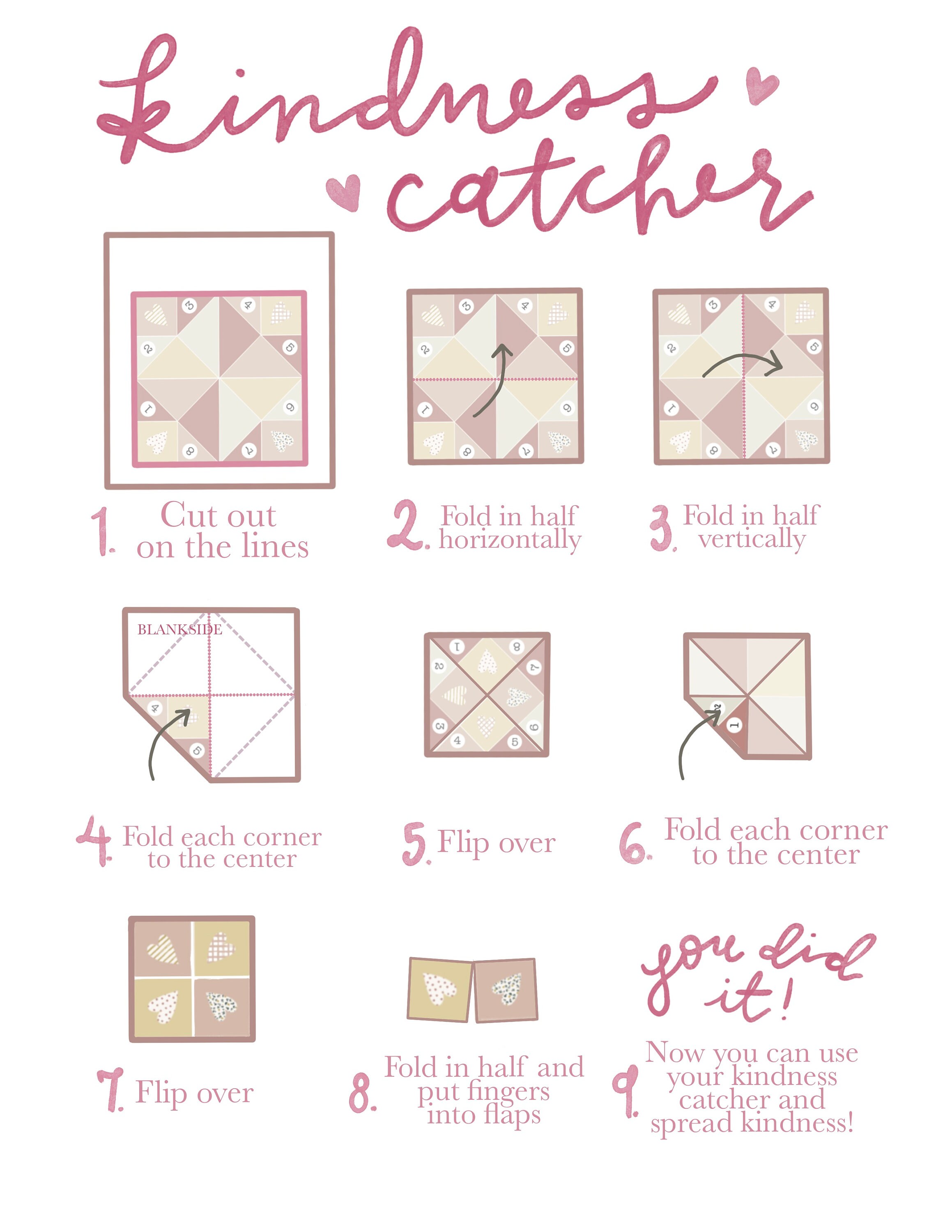Kindness Catcher (cootie Catcher) - Etsy