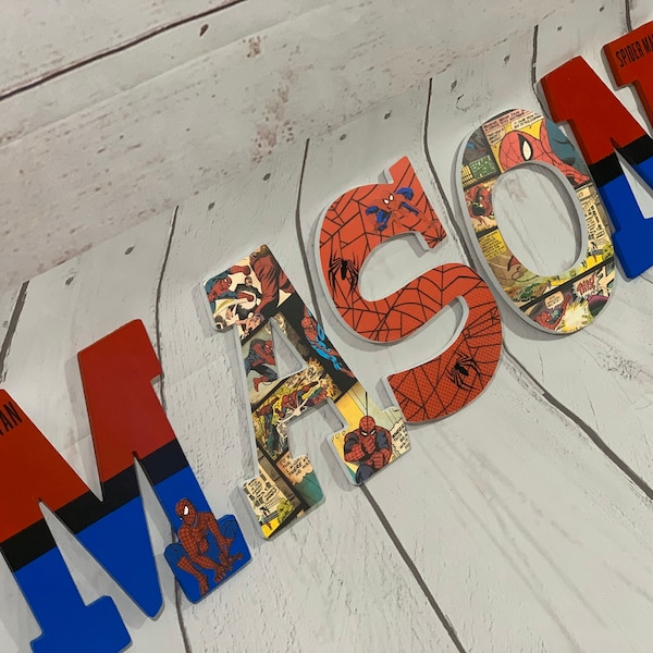 Spiderman Letters - Etsy