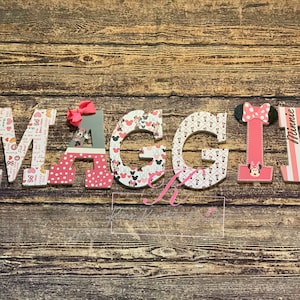 Minnie Mouse Themed Letters, Minnie Mouse Decor, Girl Wall Decor ...