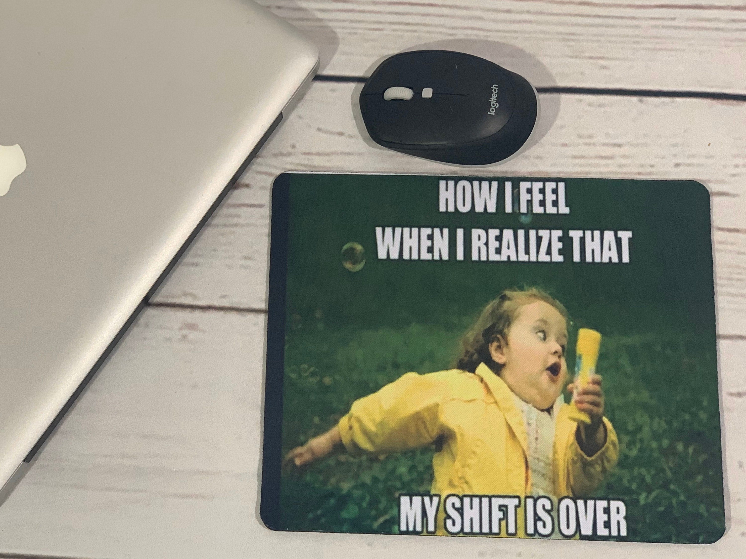 My Shift is Over Mouse Pad Funny Mouse Pad Rectangle Mouse | Etsy