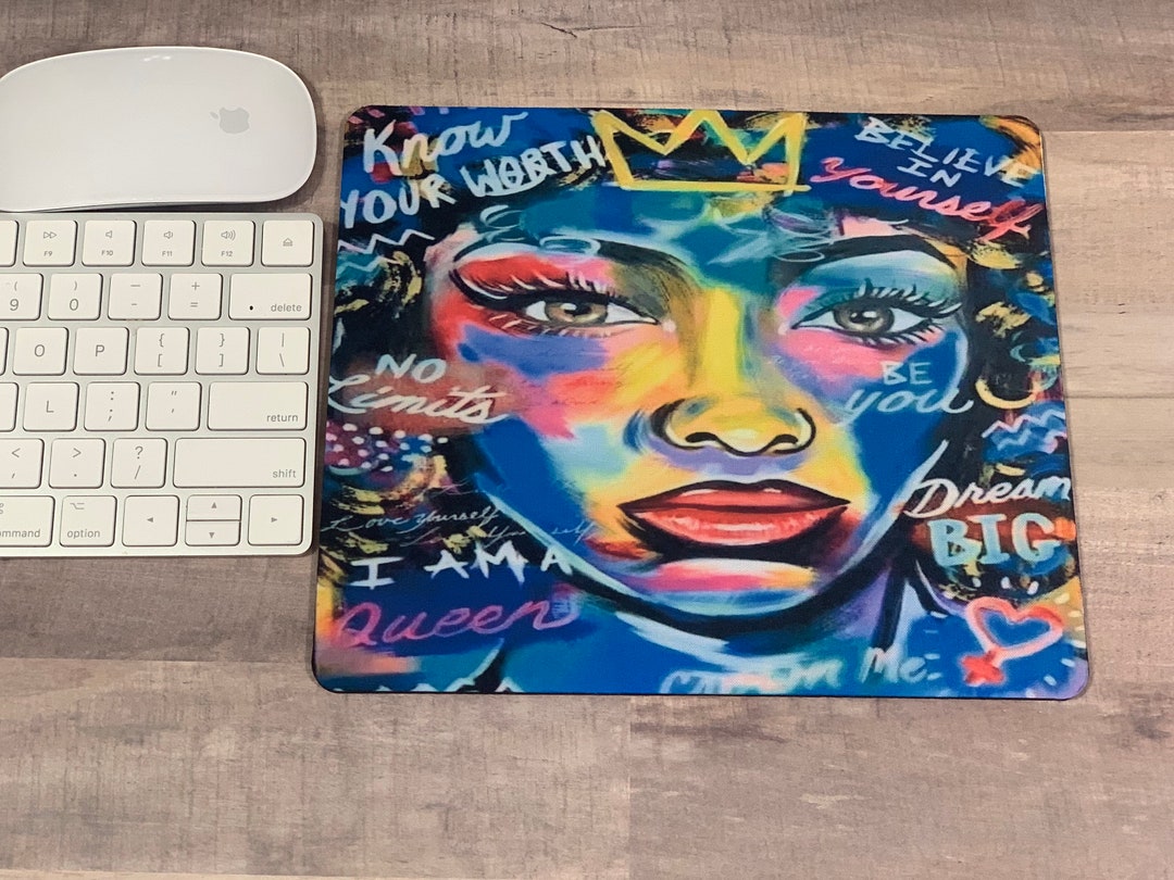 Black Woman Mouse Pad, Inspiring Mouse Pad, Office Decor, Desk Decor ...
