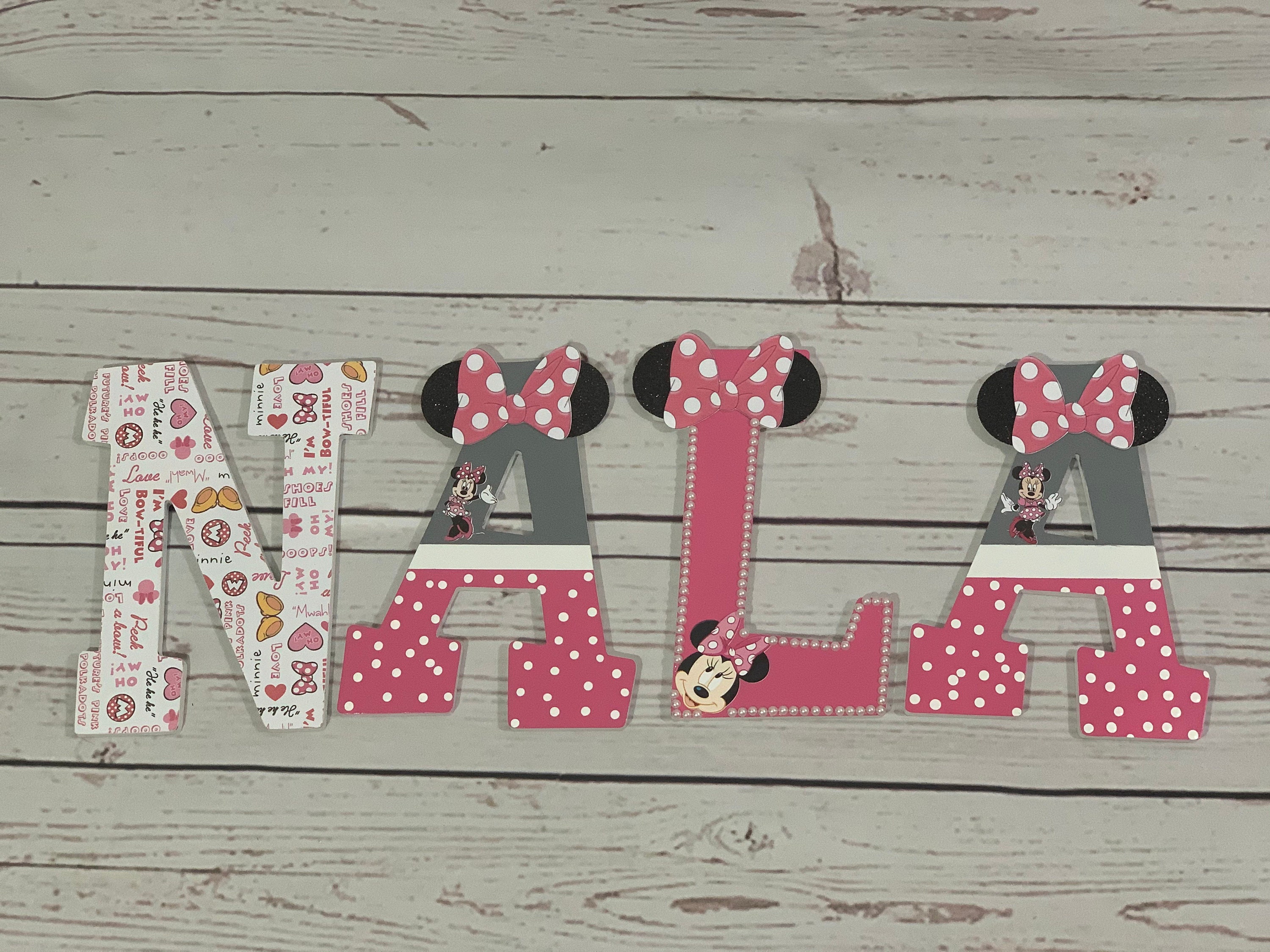 Minnie Mouse themed letters Minnie Mouse decor girl wall | Etsy