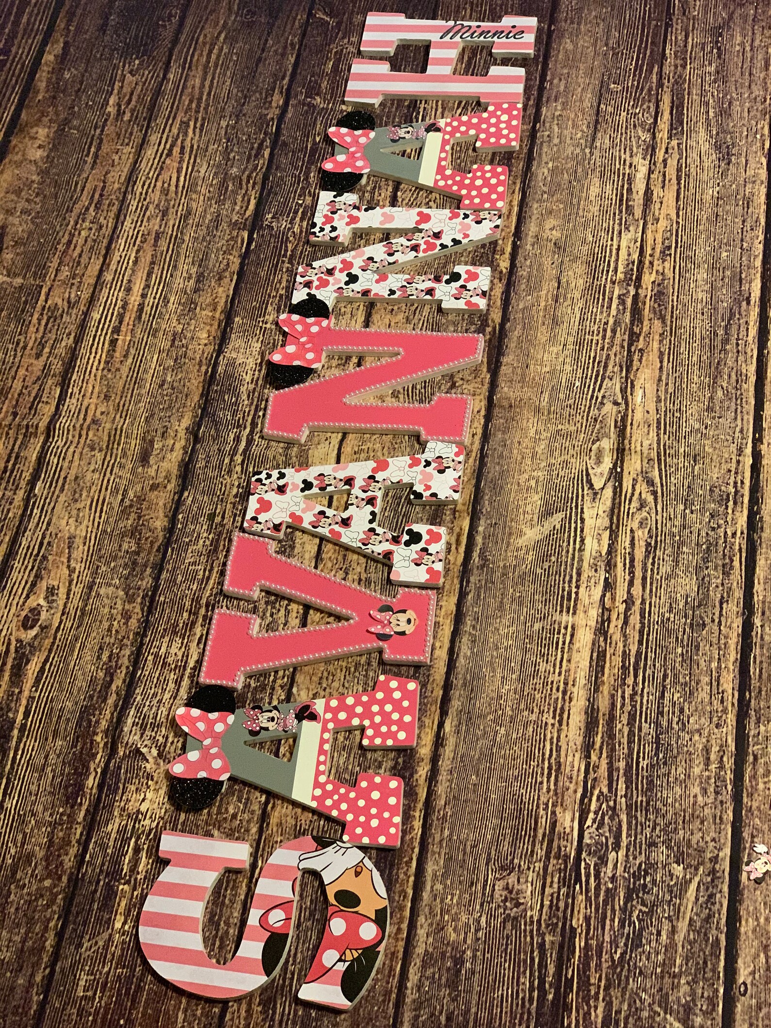 Minnie Mouse Letters Minnie Mouse Decorative Letters Minnie | Etsy