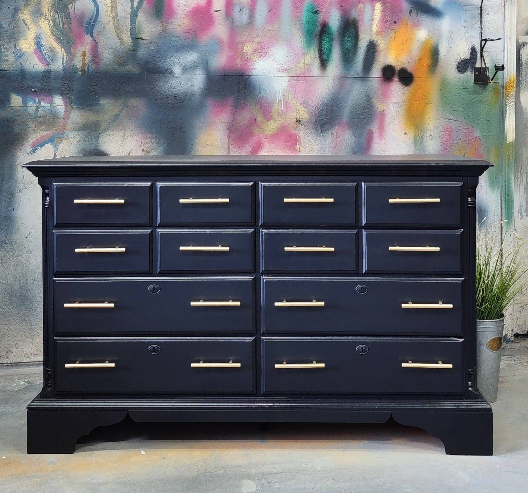 Navy Blue Bedroom Dresser