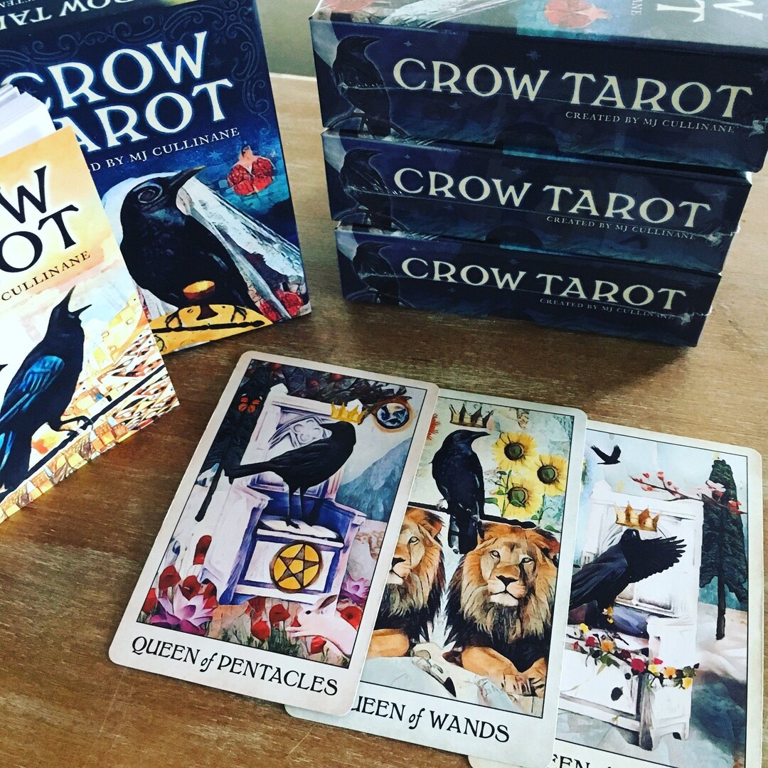 Crow Tarot Deck | Cartomancy | Divination Tool | Oracle Cards | Major Arcana | Guide Book ...