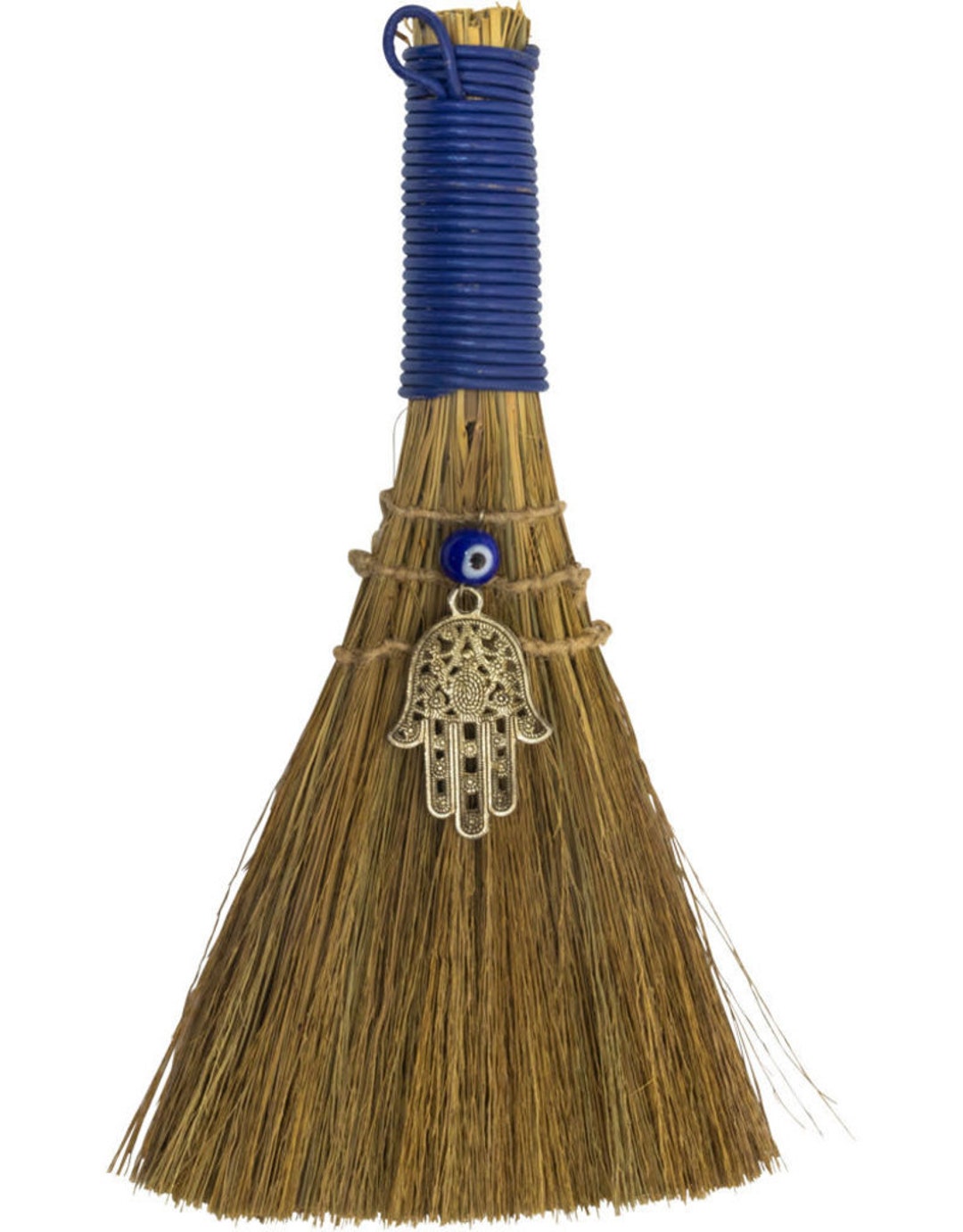 9" Evil Eye Fatima Hand Besom Broom | Cleanse | Altar Tool | Goddess ...