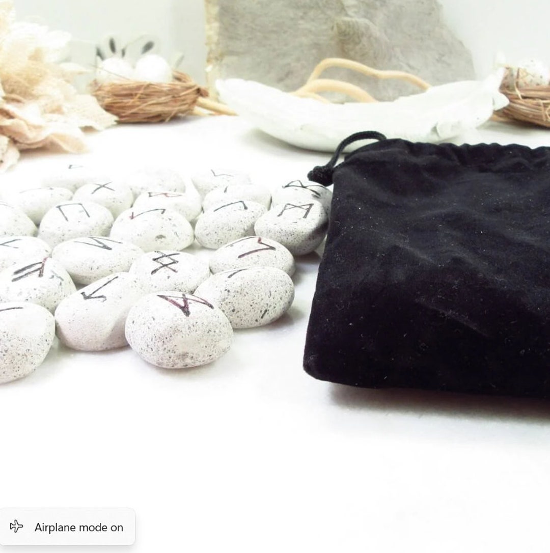 Ceramic Rune Set | Elder Futhark | Divination Tools | Casting | Altar ...