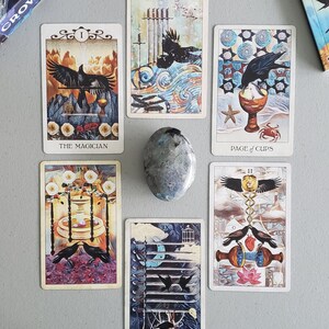 Crow Tarot Deck | Cartomancy | Divination Tool | Oracle Cards | Major Arcana | Guide Book ...