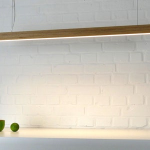 Handmade Wooden Pendant Lamp, Dining Room Table Lamp, Kitchen Table ...