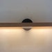Horizontal Wall Light in Natural Wood and Minimalist Black Decoration ...