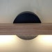 Horizontal Wall Light in Natural Wood and Minimalist Black Decoration ...