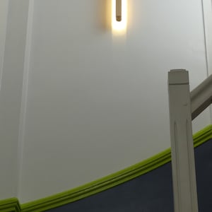 Vertical Wall Light in Natural and Black Wood Minimalist Decoration - Etsy