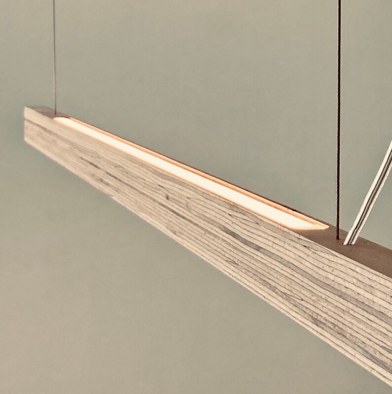 Linear Luminaire Wooden Suspension High and Low Lighting - Etsy
