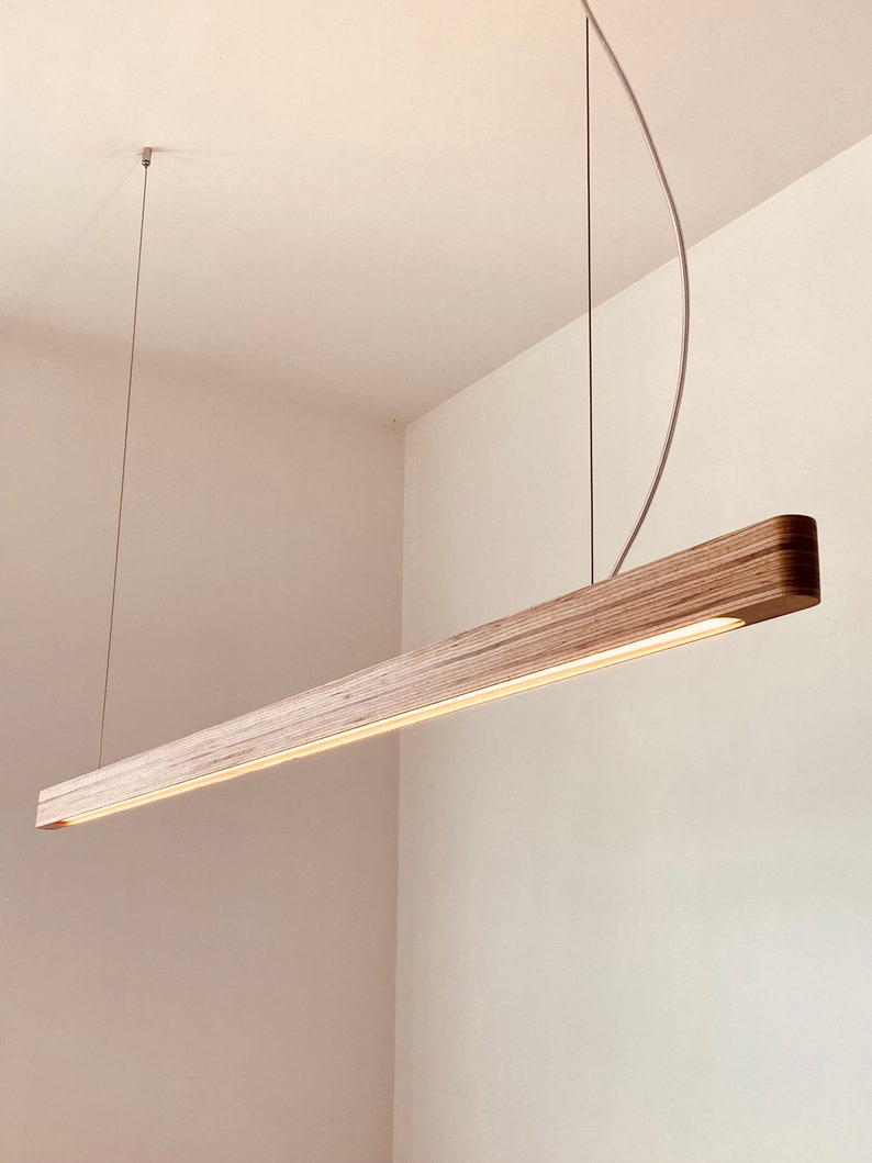 Linear Luminaire Wooden Suspension High and Low Lighting - Etsy