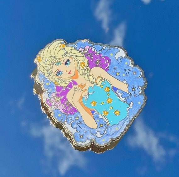 Fantasy Pin Virgo Elsa Zodiac Pin - Etsy