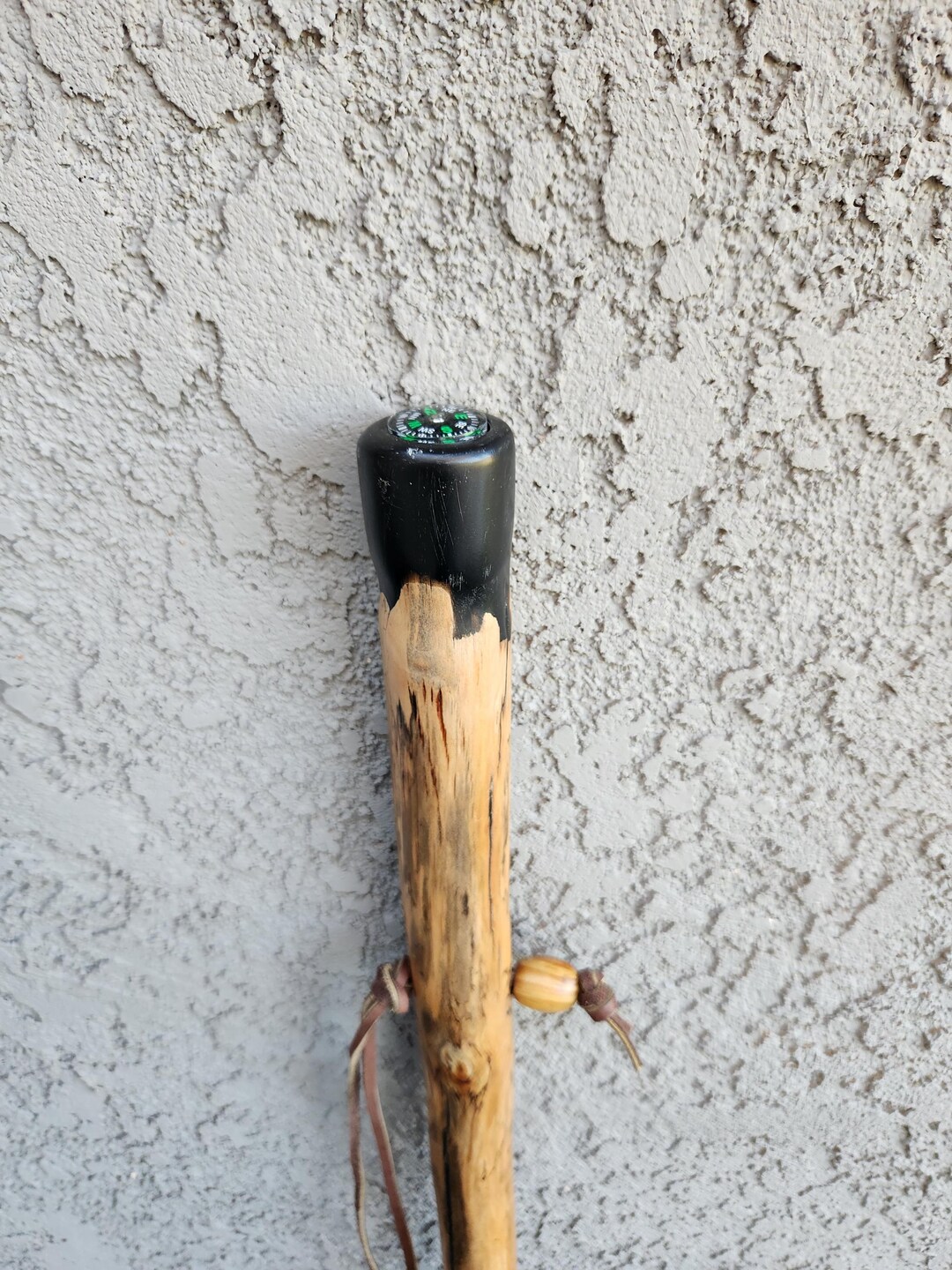 Handcrafted Walking Stick / Alderwood Hiking Stick /compass Epoxy ...