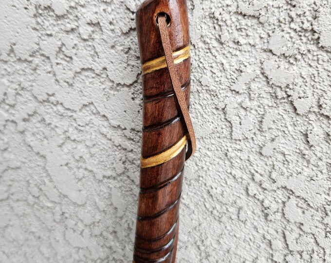 Handcrafted Walking Stick With Sword Carved Handle / Spalted Wood ...