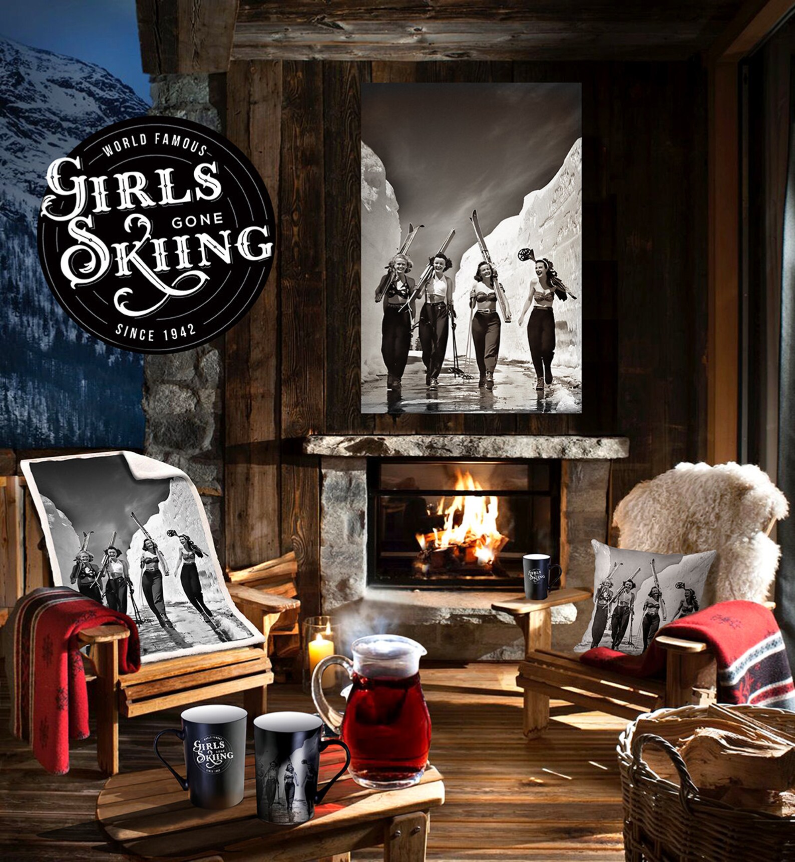 Girls Gone Skiing/bonus Image Digital Download Vintage Ski Poster - Etsy