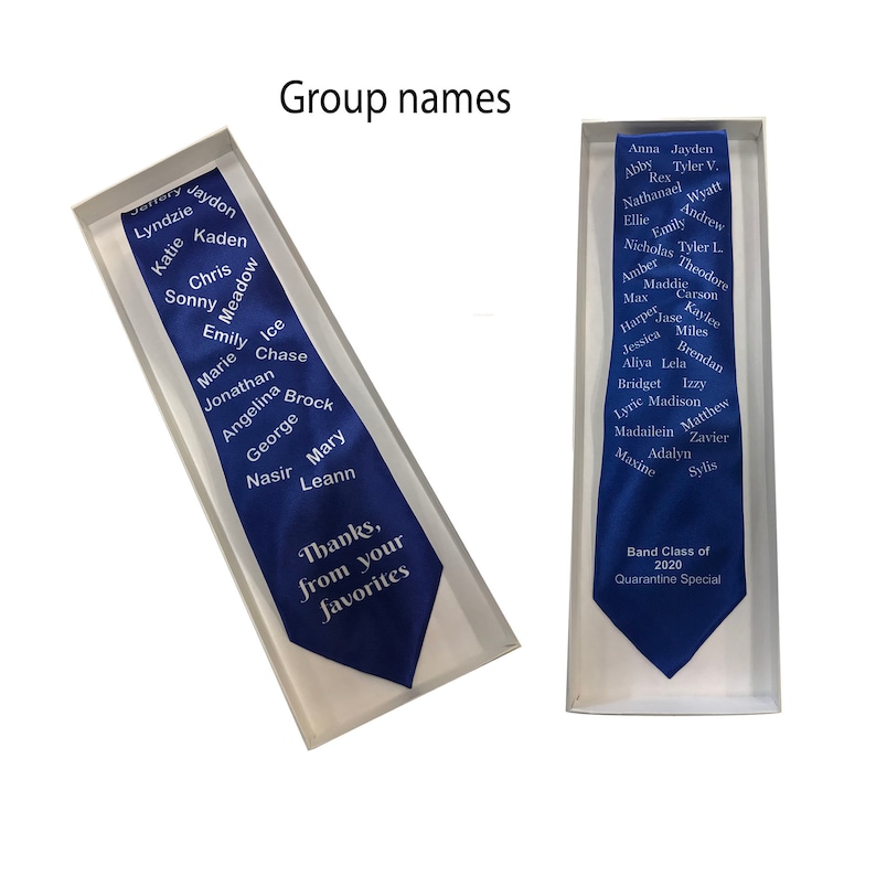 Custom Name Tie Custom Graduation Tie Necktie With Names - Etsy