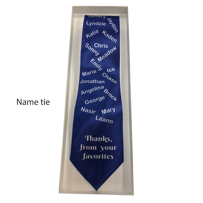 Custom Name Tie Custom Graduation Tie Necktie With Names - Etsy