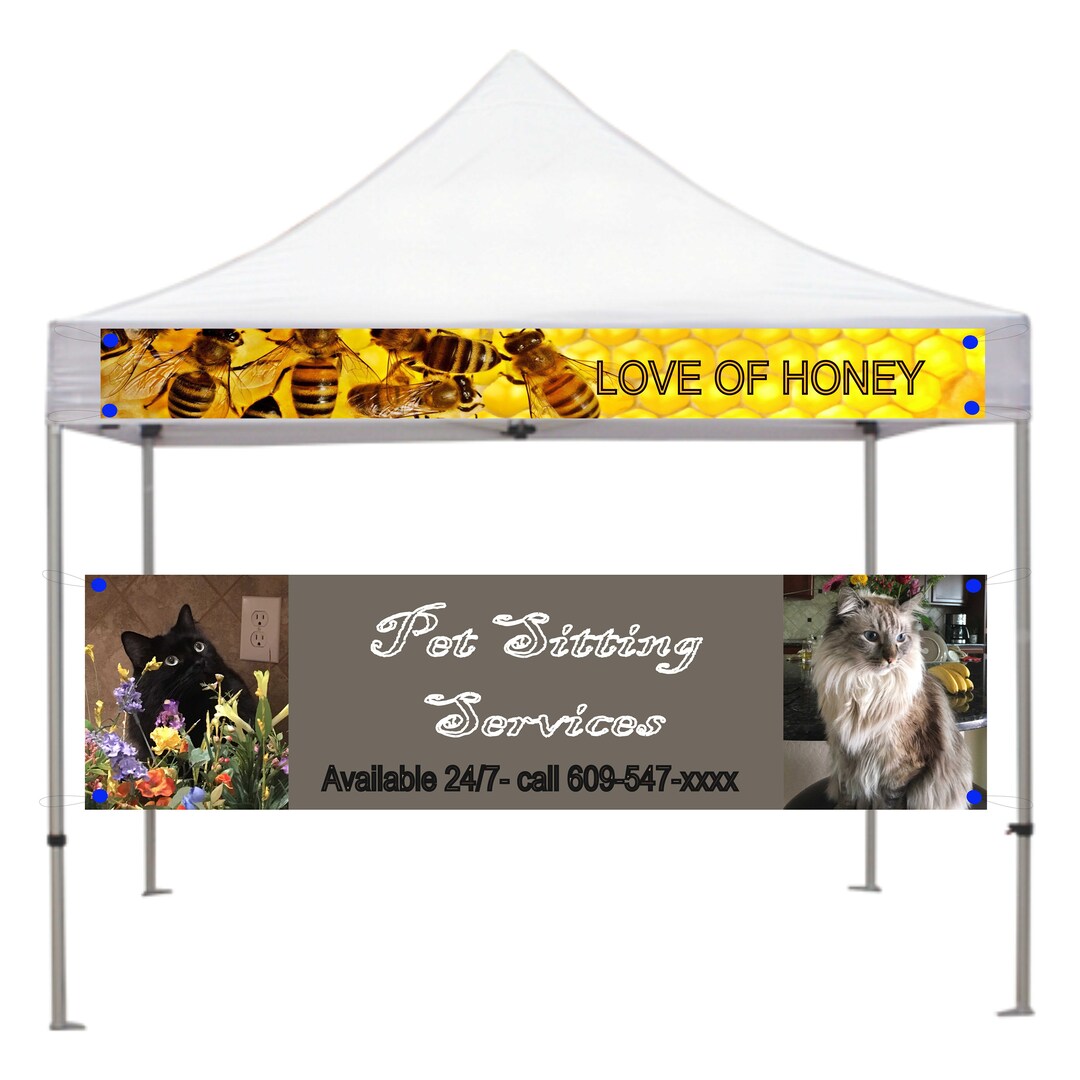 Two Canopy Banners Combo of 1 X 9 Ft and 2x9 Ft With All Necessary ...