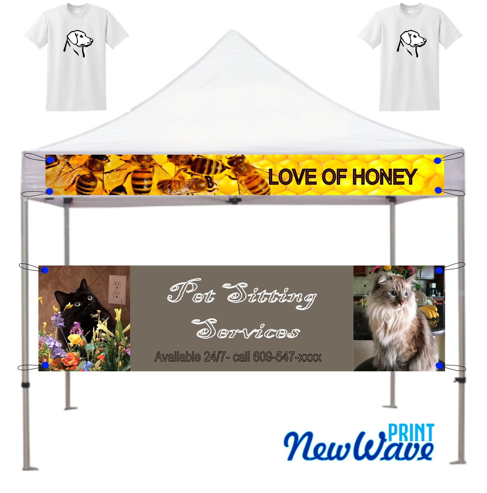 Canopy Valance Banner With Table Runner Combo With T-shirt or Hoodie ...