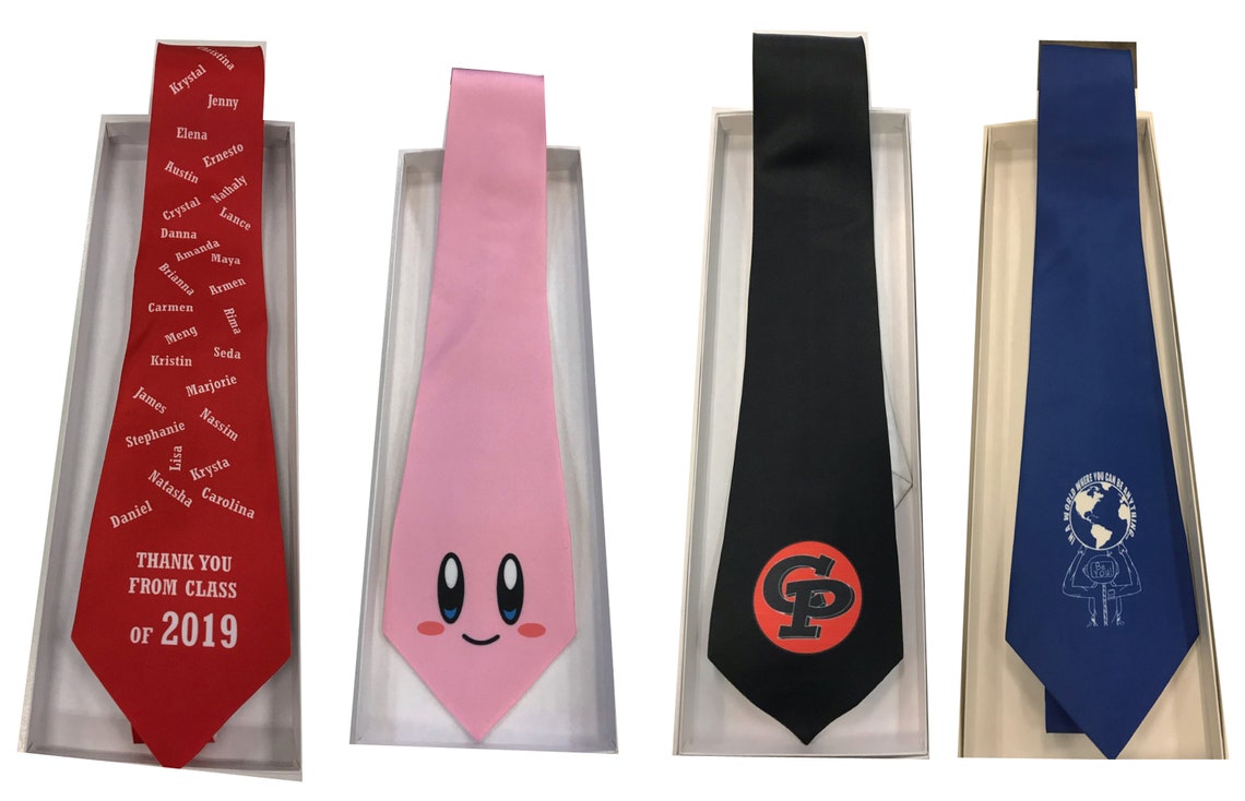 Custom Tie Character Tie Graduation Tie Corporate Necktie | Etsy