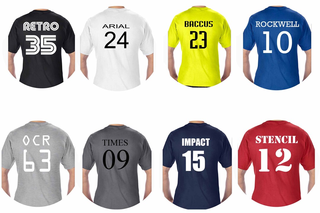 Name and Number T-shirt, Team Name, Custom T-shirt, Men T Shirt ...